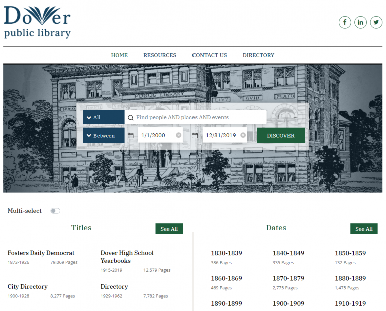 Spotlight: The Dover Public Library - Advantage Archives